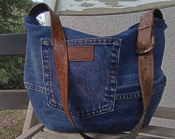Denim Shoulder Bag Crossbody Bag - Etsy