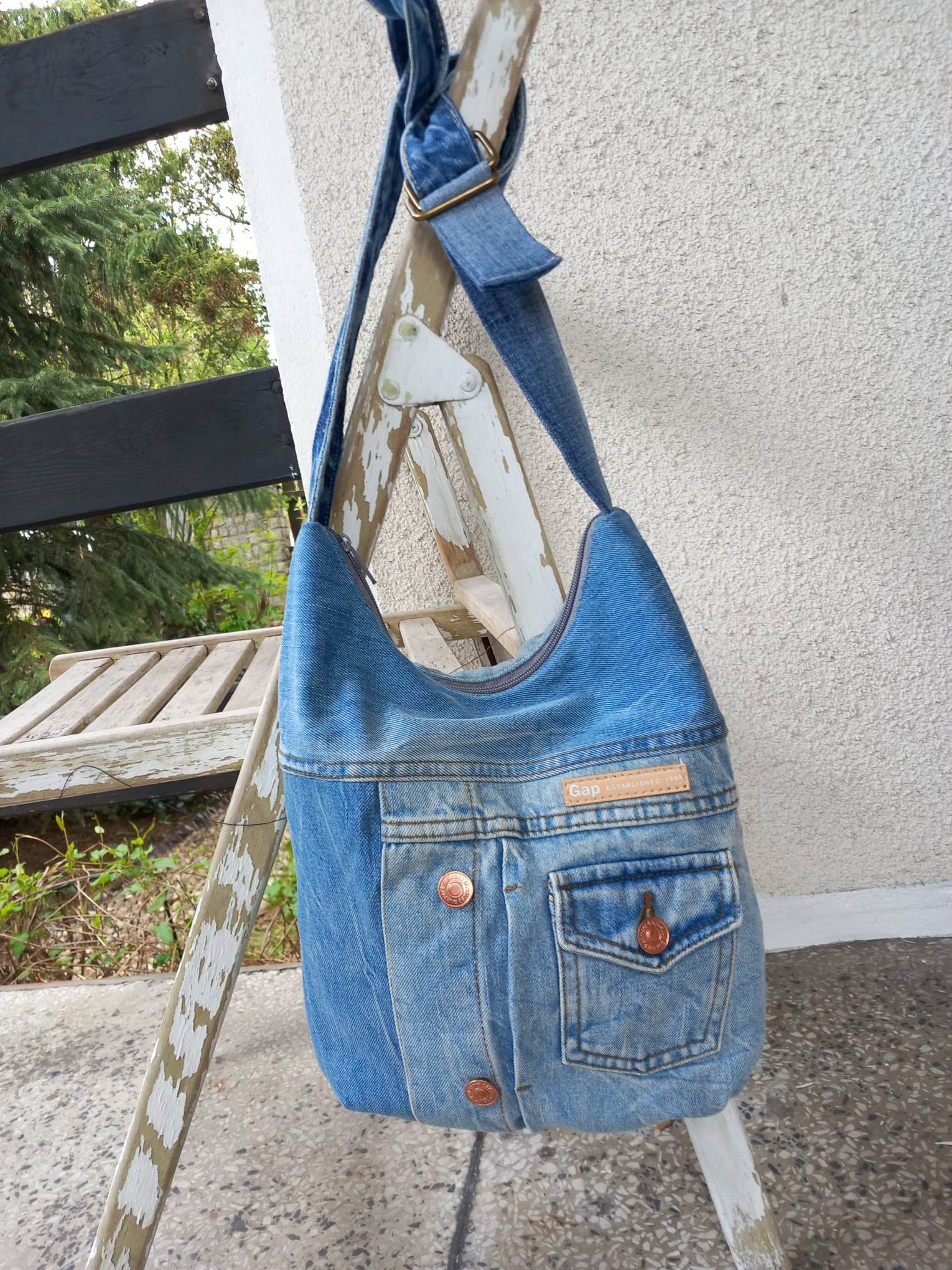 Denim Shoulder Bag Cross Body Bag - Etsy