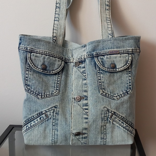 Large Denim Bag - Etsy