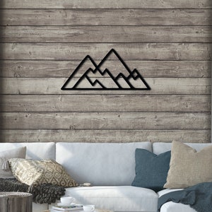 MOUNTAIN RIDGE Sign-wood Sign-cut Out Wood Sign-custom Mountain Wall ...