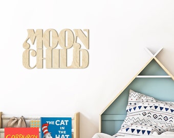 Moonchild Wood Sign - Etsy
