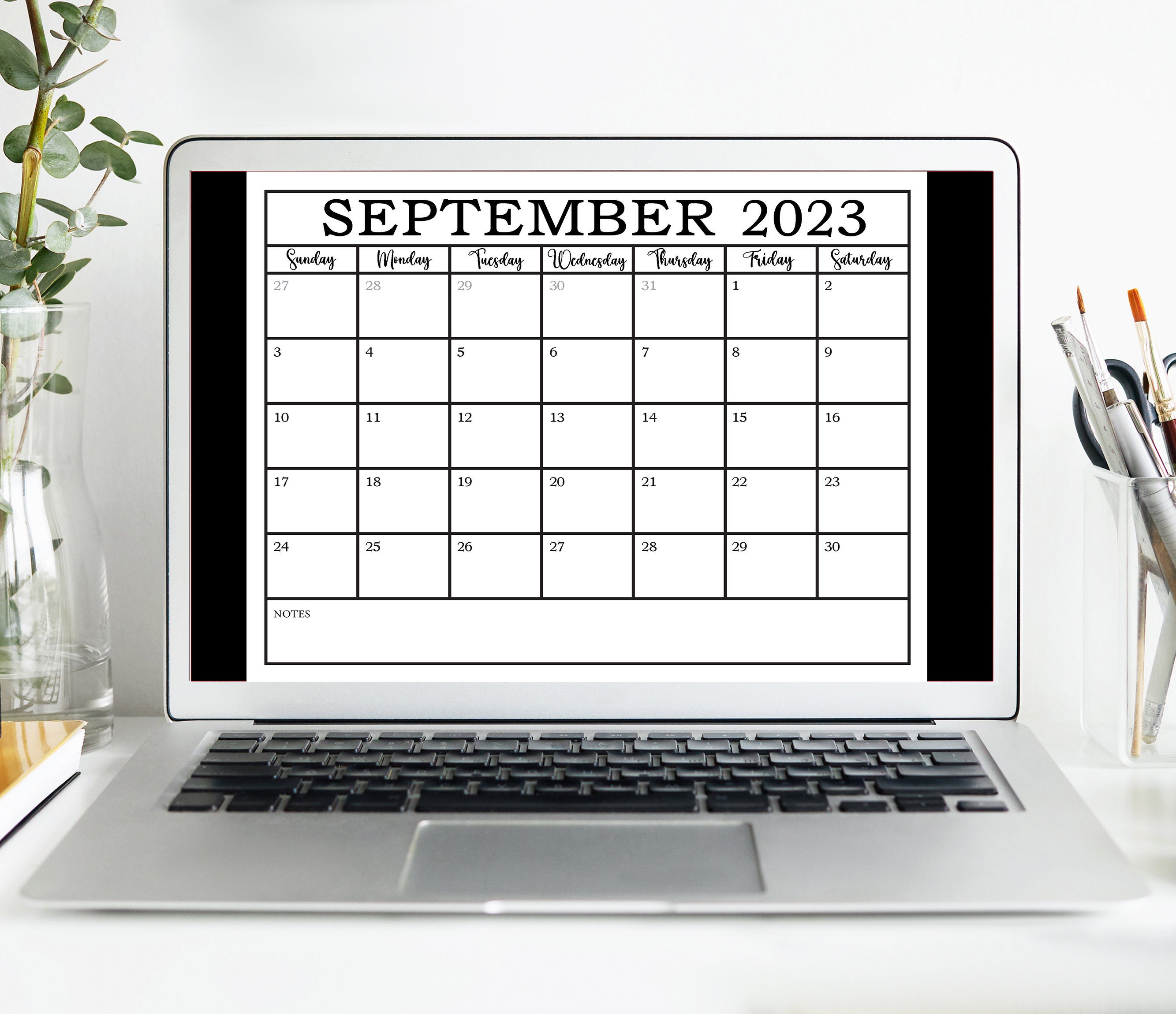 Simple September Calendar 2023 Printable September 2023 - Etsy Ireland