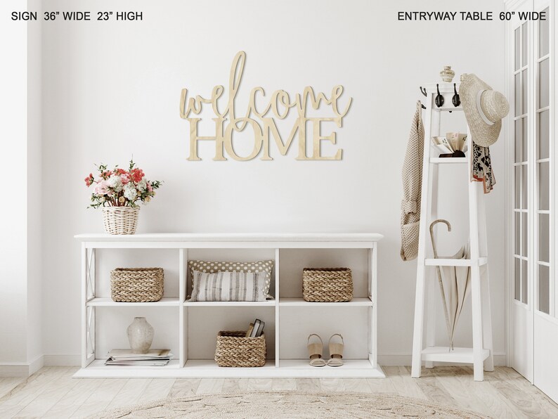 WELCOME HOME SIGN- Entryway Sign- Housewarming Gift- Custom Welcome ...