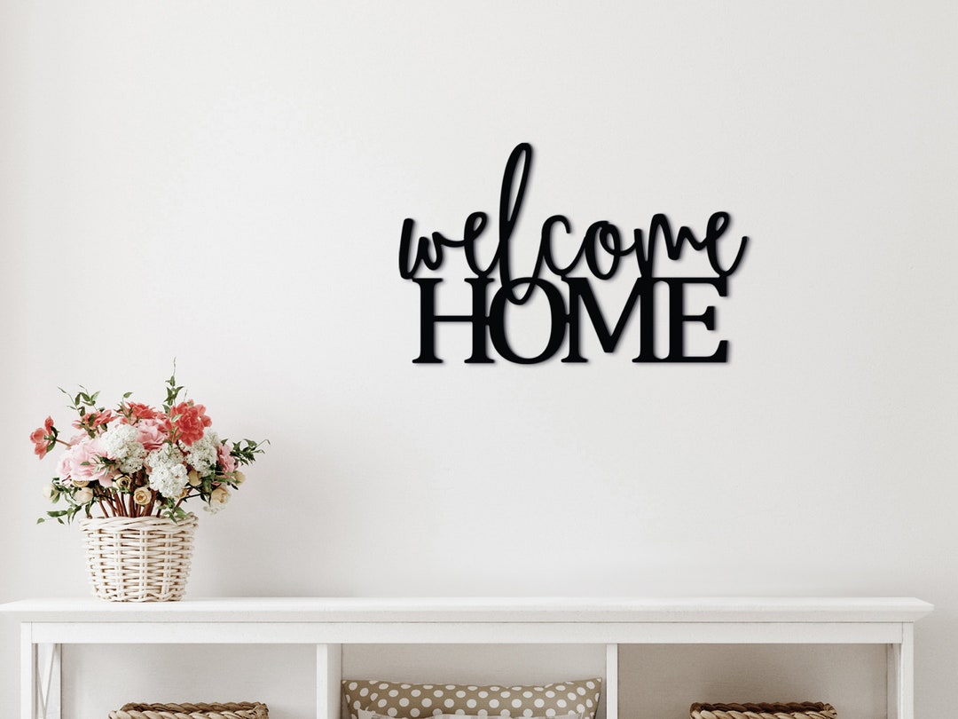 WELCOME HOME SIGN- Entryway Sign- Housewarming Gift- Custom Welcome ...