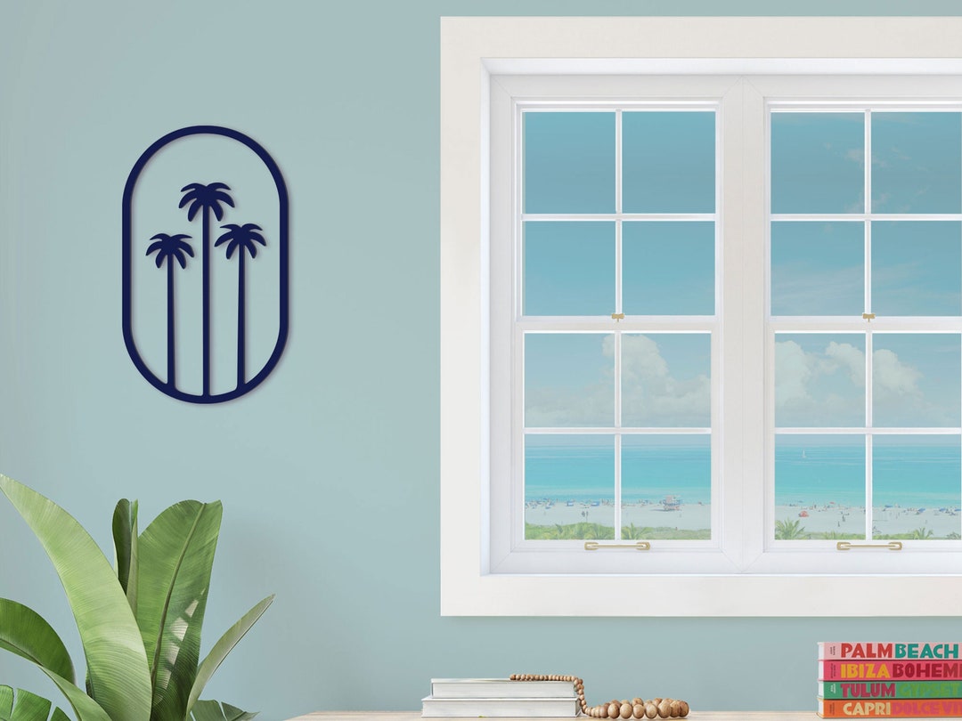 PALM TREE Sign-wood Sign-cut Out Wood Decor- Palm Tree Wall Sign-boho ...