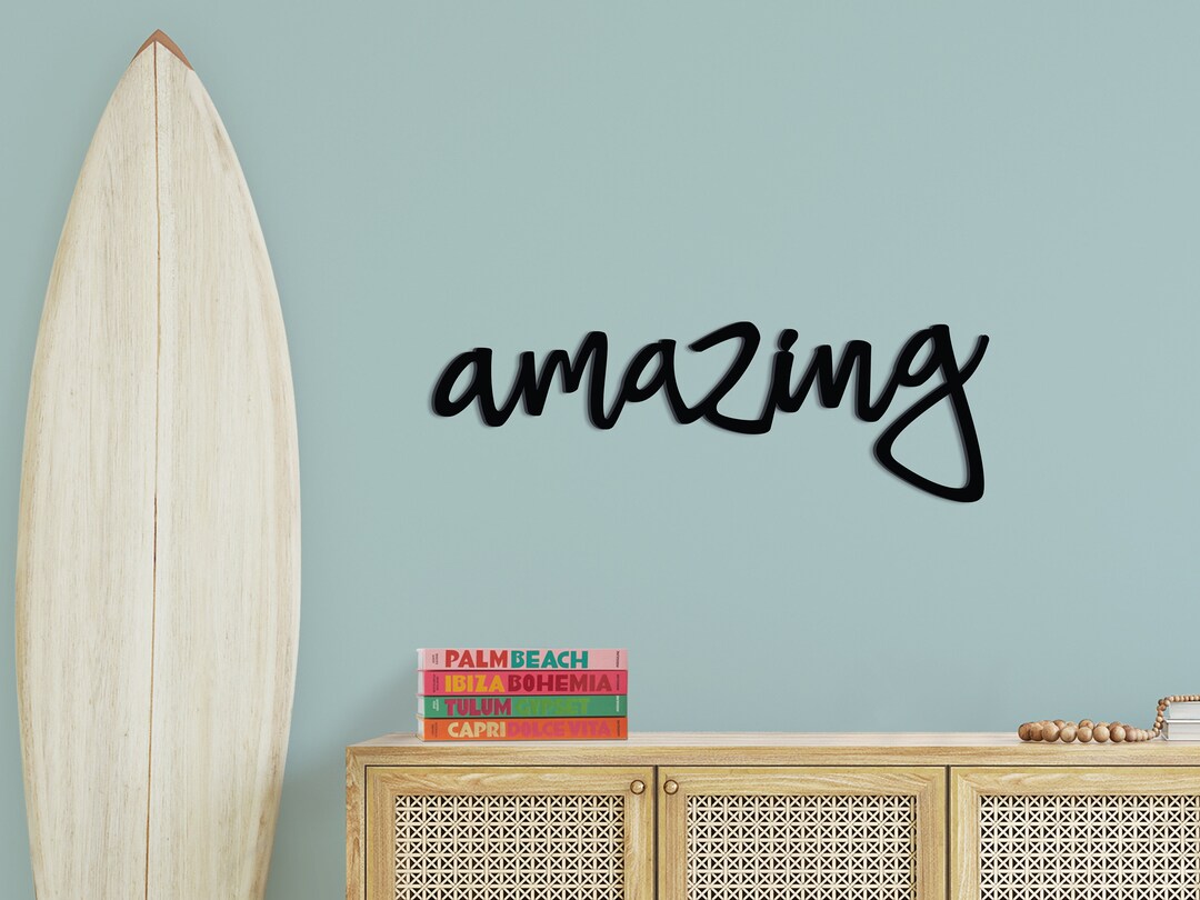 AMAZING WOOD SIGN Custom Wood Word Sign Wall Decor-bedroom - Etsy