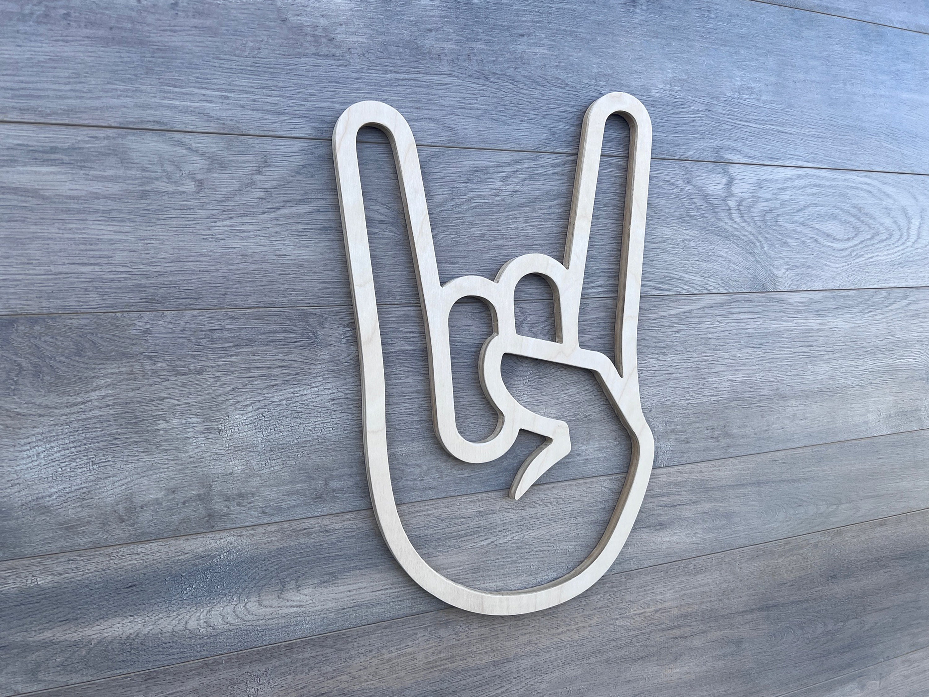 ROCK ON Sign-rock Sign-sign of the Horns-rock N Roll - Etsy