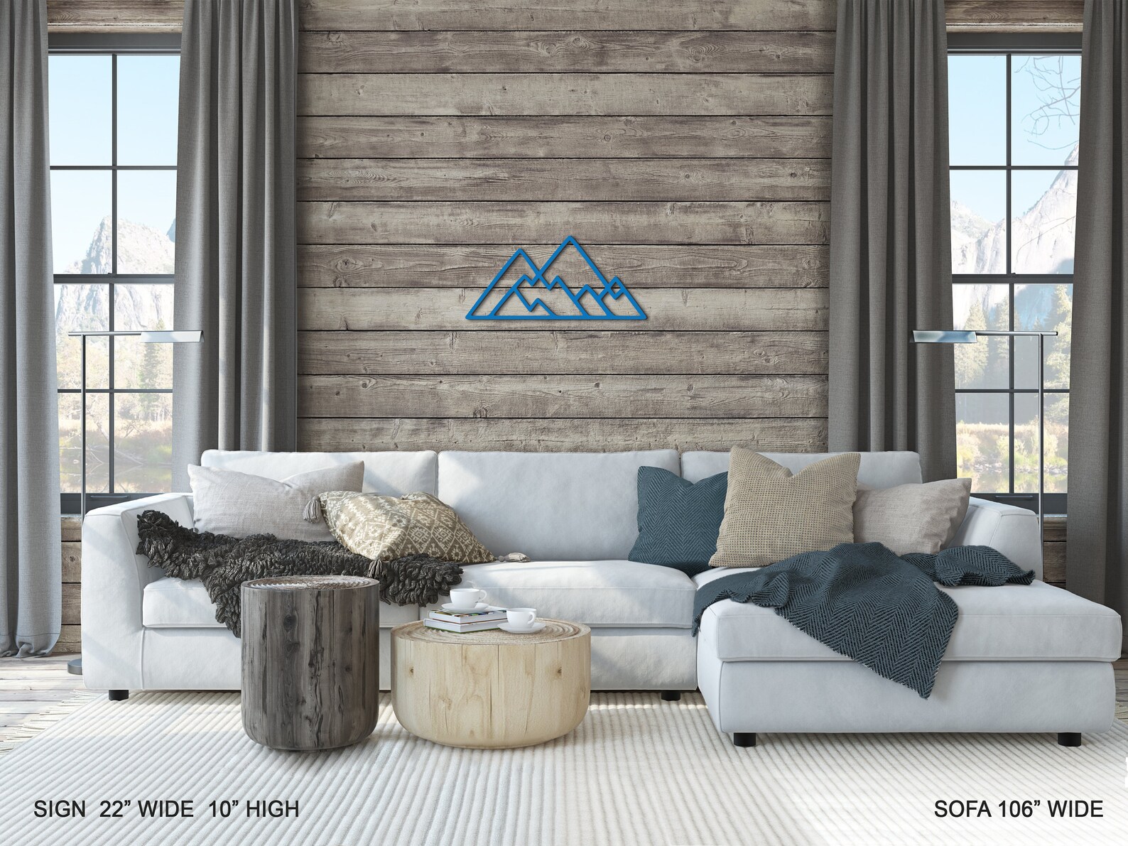 MOUNTAIN RIDGE Sign-wood Sign-cut Out Wood Sign-custom Mountain Wall ...