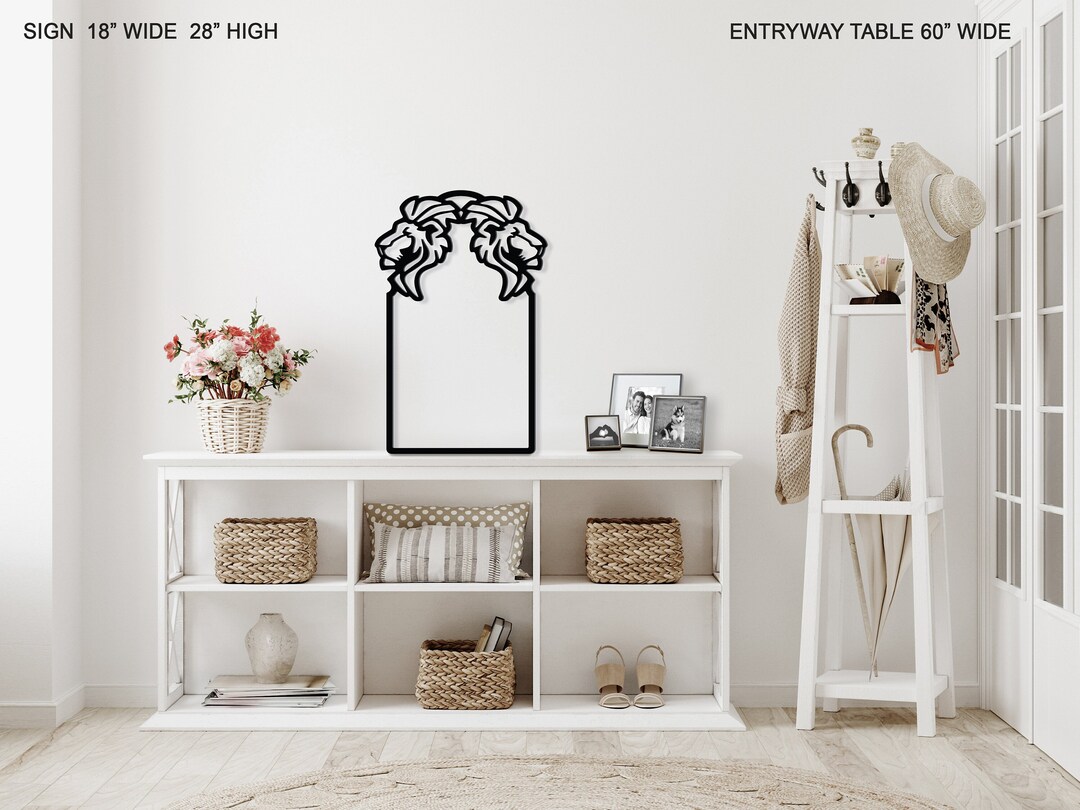 LION FRAME Sign-animal Jungle Sign-wood Cutout Silhouette -wild Life ...