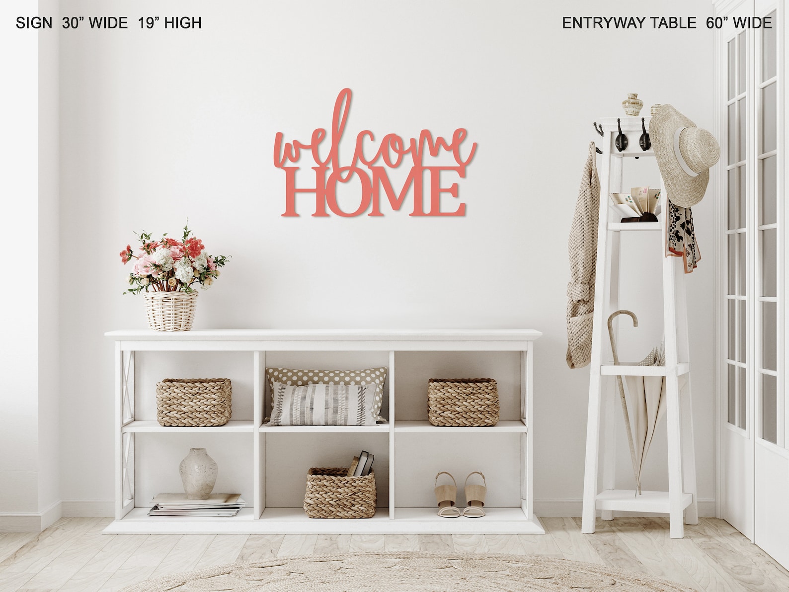 WELCOME HOME SIGN- Entryway Sign- Housewarming Gift- Custom Welcome ...