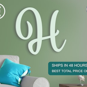 Large Wooden Letter, CURVE Single Letter, Single Wood Letter, Big ...