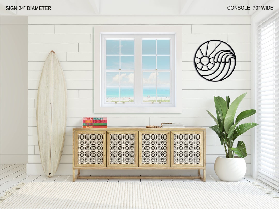 SUN BIG WAVE Sign-surf Sign-beach Themed Decor- Gift for Surfer-pool ...