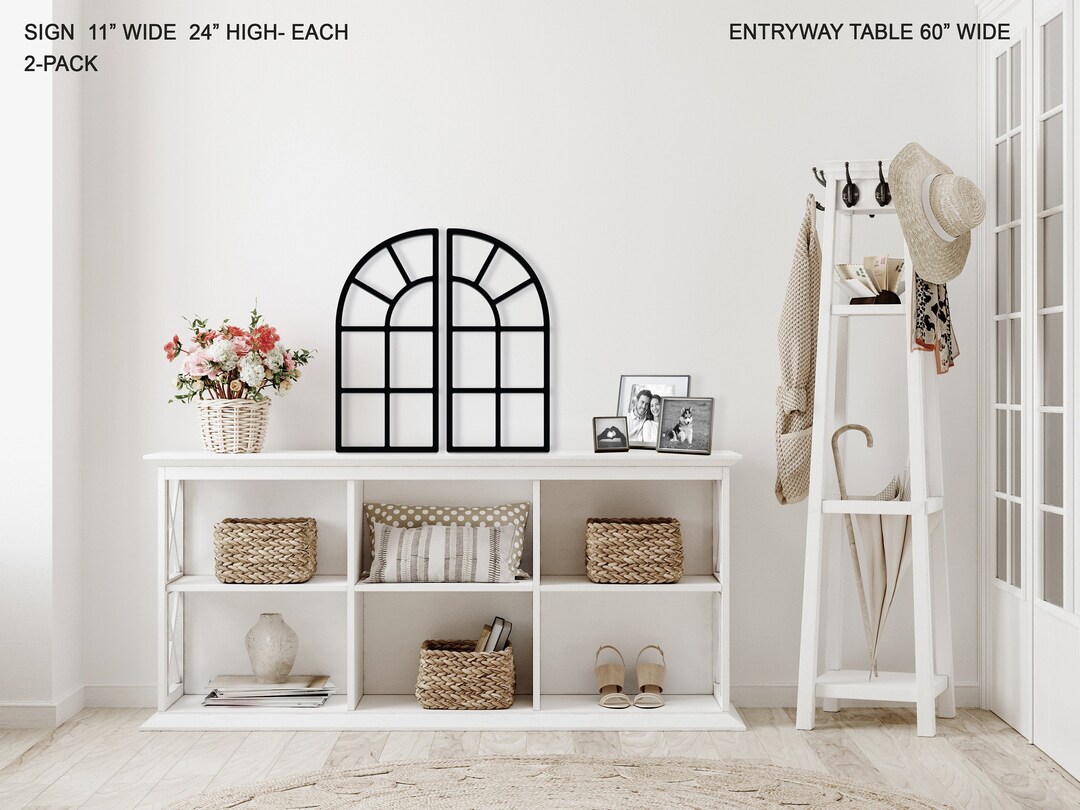 WINDOW FRAME Half ARCHES -2_PACK -wood Frame-vintage Window Cut Out ...