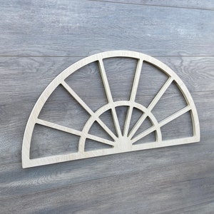 WINDOW HALF MOON Frame- Window Half Round- Wood Window Frame-window Cut Out-vintage Frame-custom ...