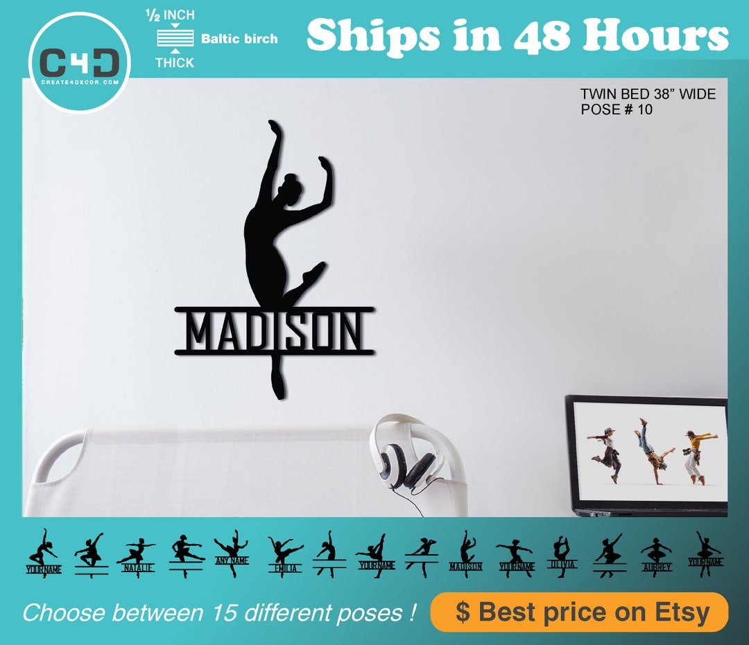 Personalized Dancer Wood Name Sign- Dancer Name Sign -nursery Name Sign ...