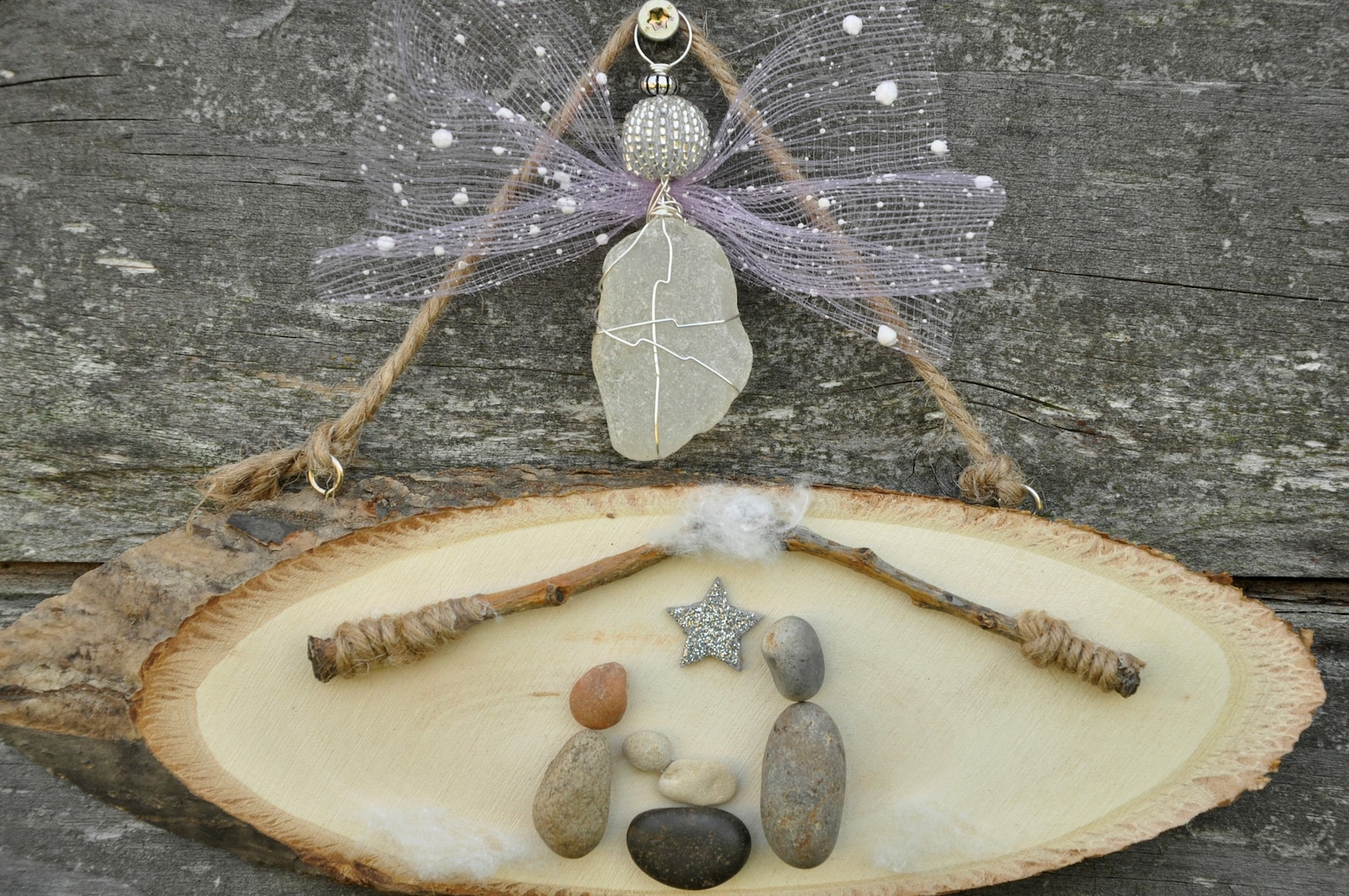 Nativity Scene Pebble Art Jesus Art Rustic Christmas Decor - Etsy