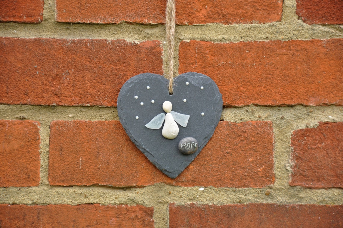 Sea Glass Fairy Angel, Pebble Art Guardian Angels ,sea Glass Fine Art ...