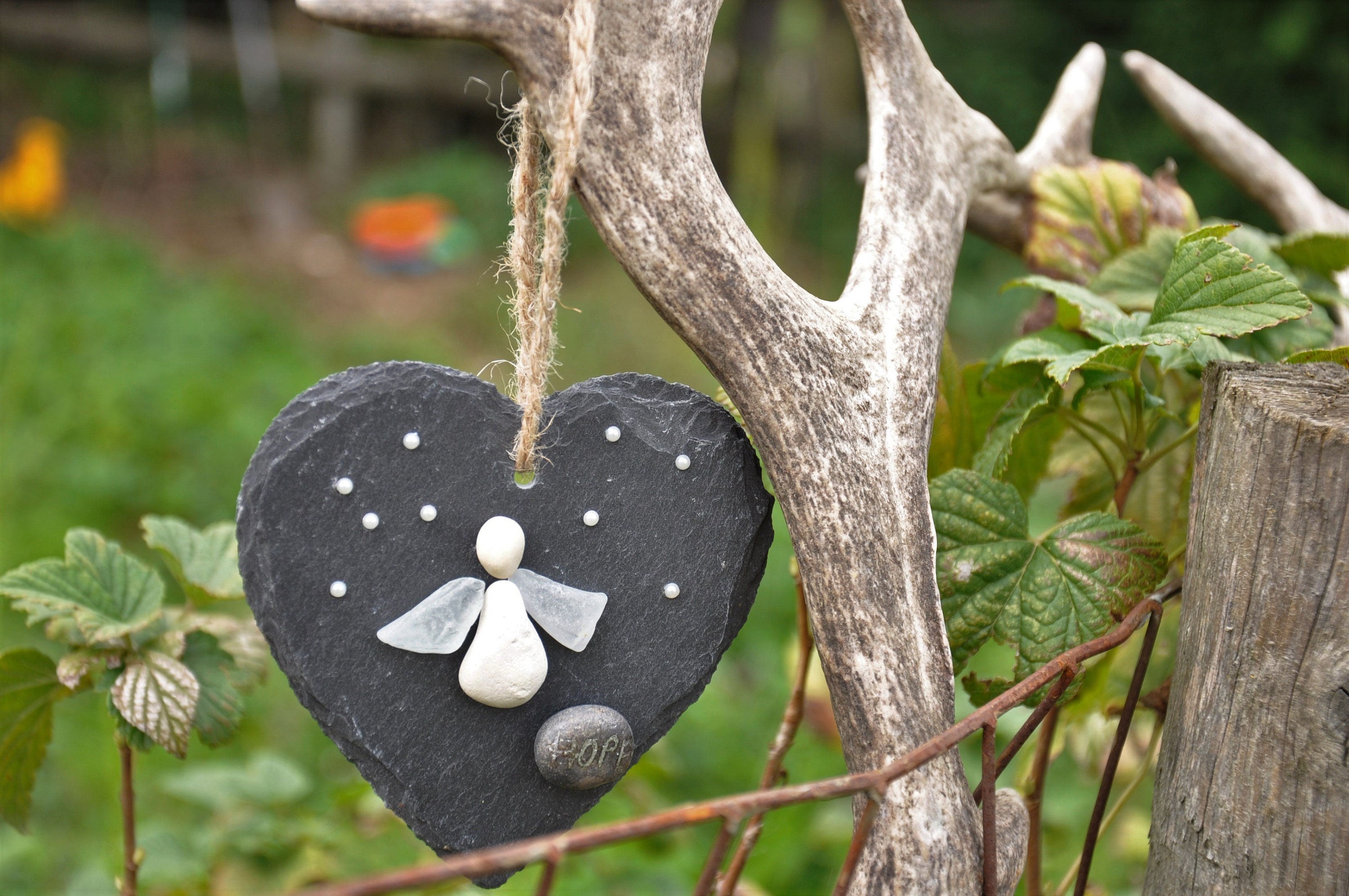 Sea Glass Fairy Angel, Pebble Art Guardian Angels ,sea Glass Fine Art ...