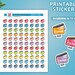 COLORFUL CREDIT CARD Printable Stickers Credit Card Planner Stickers ...