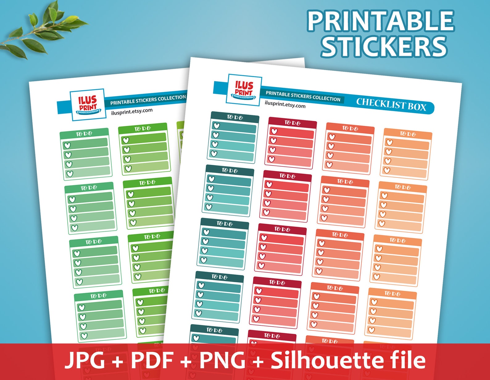 CHECKLIST BOX Printable Stickers To Do List Printable - Etsy España