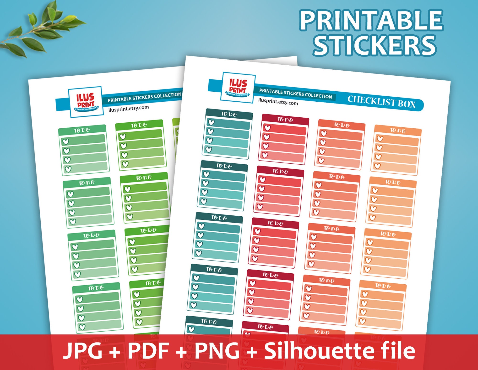 CHECKLIST BOX Printable Stickers To Do List Printable - Etsy España