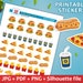 FAST FOOD Printable Stickers | Junk Food Stickers | Nuggets Printable ...