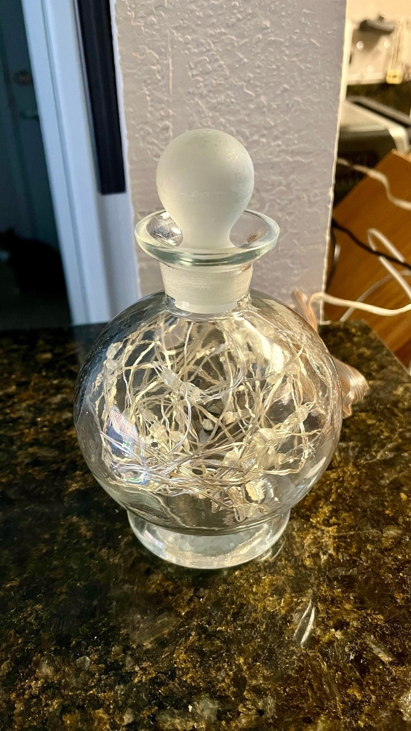 Clear Perfume Bottle Nightstand Light - Etsy