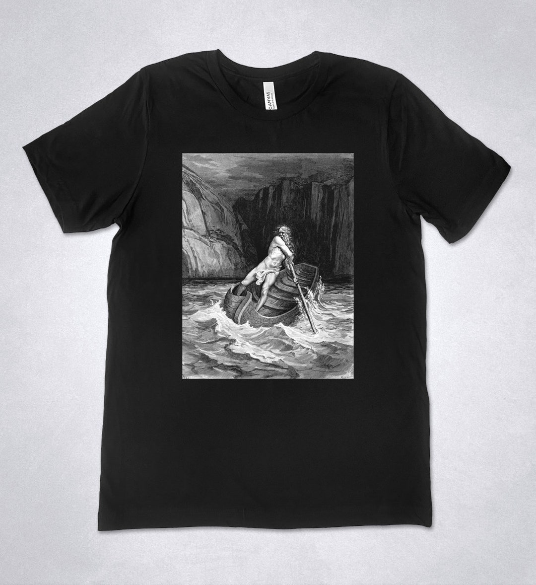 Gustave Dore - the Arrival of Charon T-shirt, the Divine Comedy Dante's ...