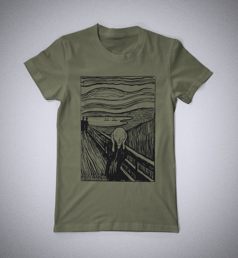 Edvard Munch T Shirt the Scream 1893 Monochromatic - Etsy