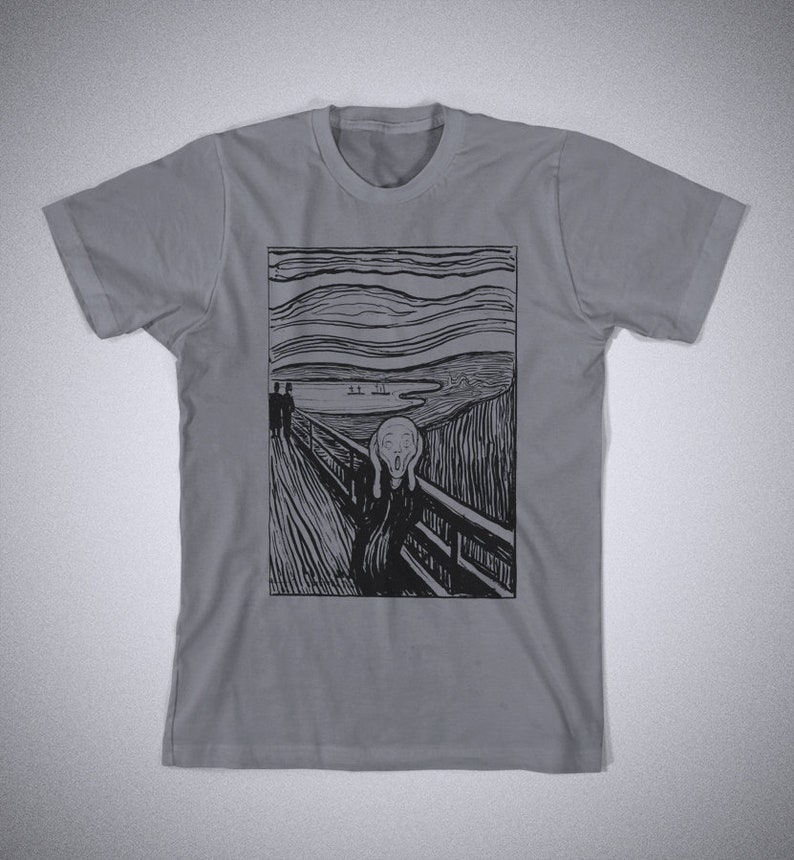 Edvard Munch T Shirt the Scream 1893 Monochromatic - Etsy