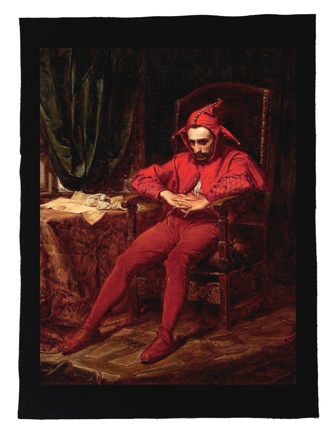 Jan Matejko - Stańczyk Back Patch, the Sad Jester Back Patch, Oil ...