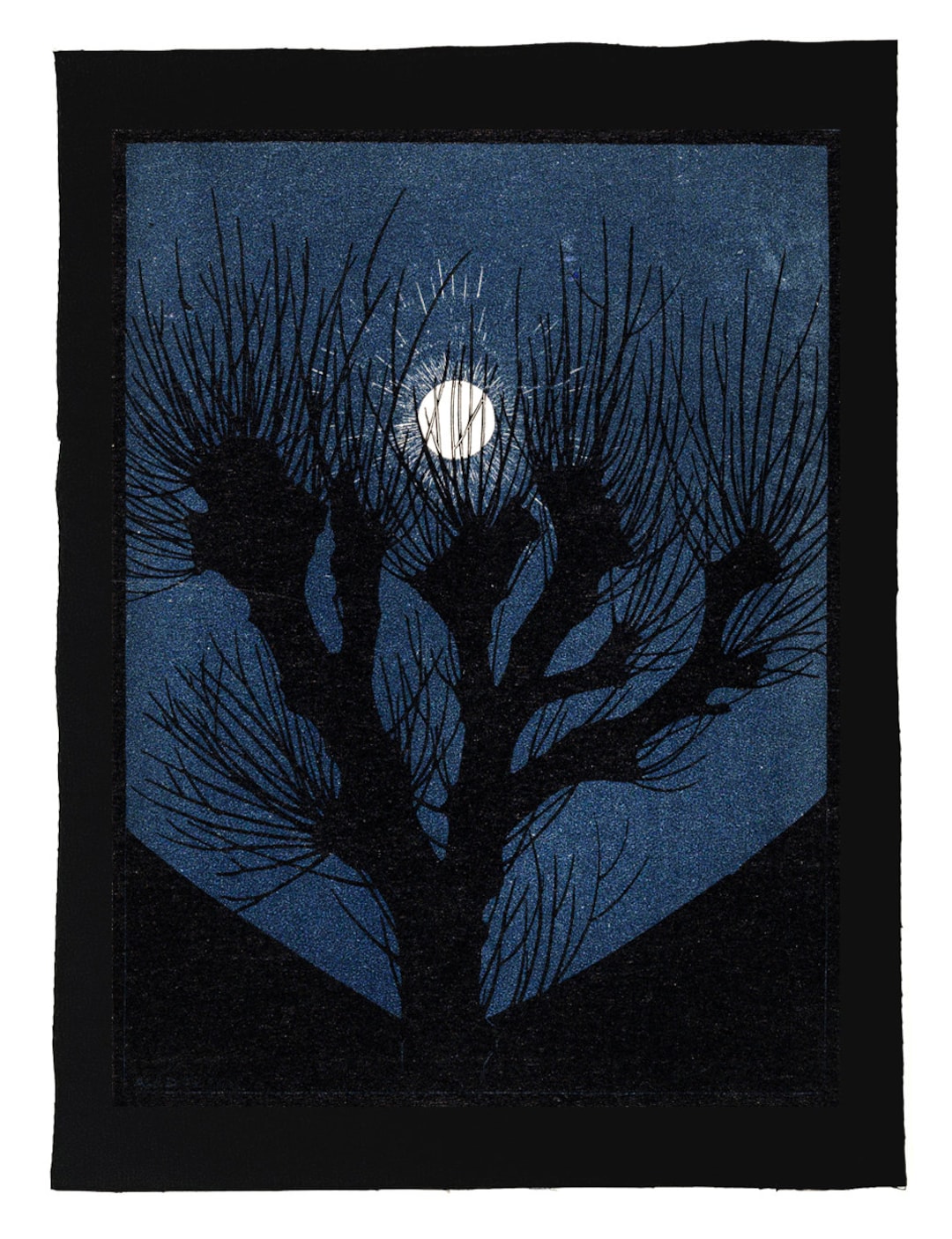 Julie De Graag - Moon Light Back Patch, Art Nouveau Patch, Woodcut ...
