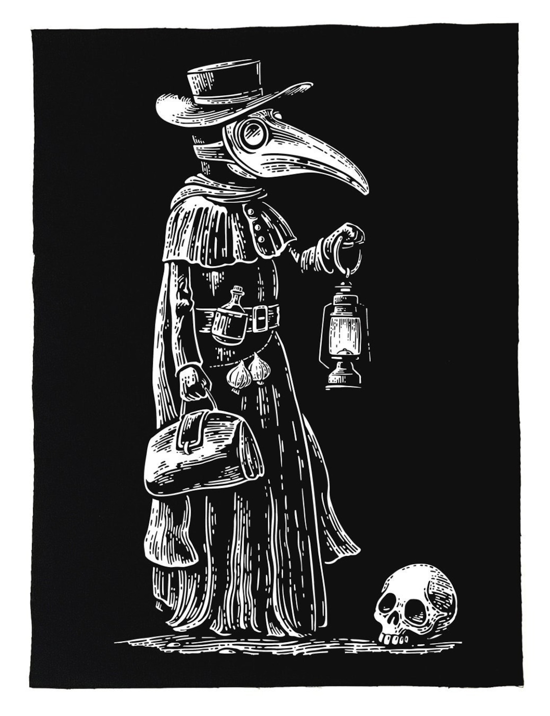 Plague Doctor Back Patch, Black Death Back Patch, Plague Doctor Mask ...