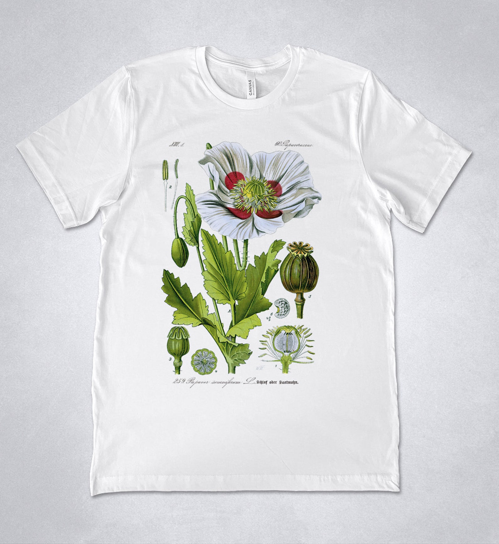 OPIUM Illustration Shirt Nature T-shirt Vintage Opium Print - Etsy