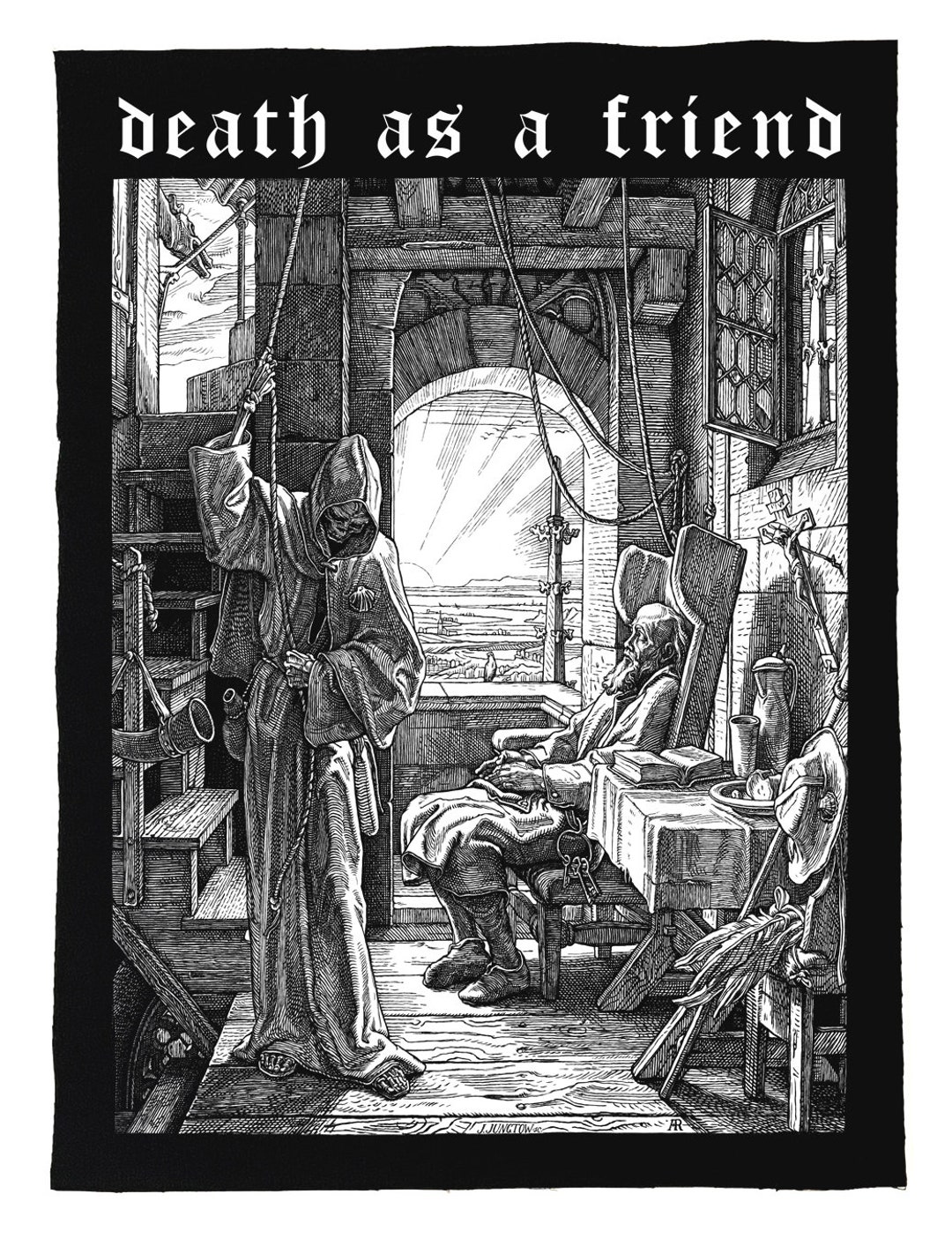 Alfred Rethel Death as a Friend Back Patch, Life and Death Symbolism ...