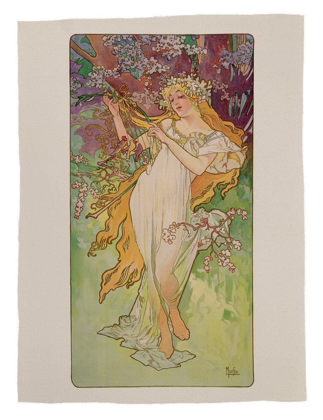 Alphonse Mucha Spring Tattoo