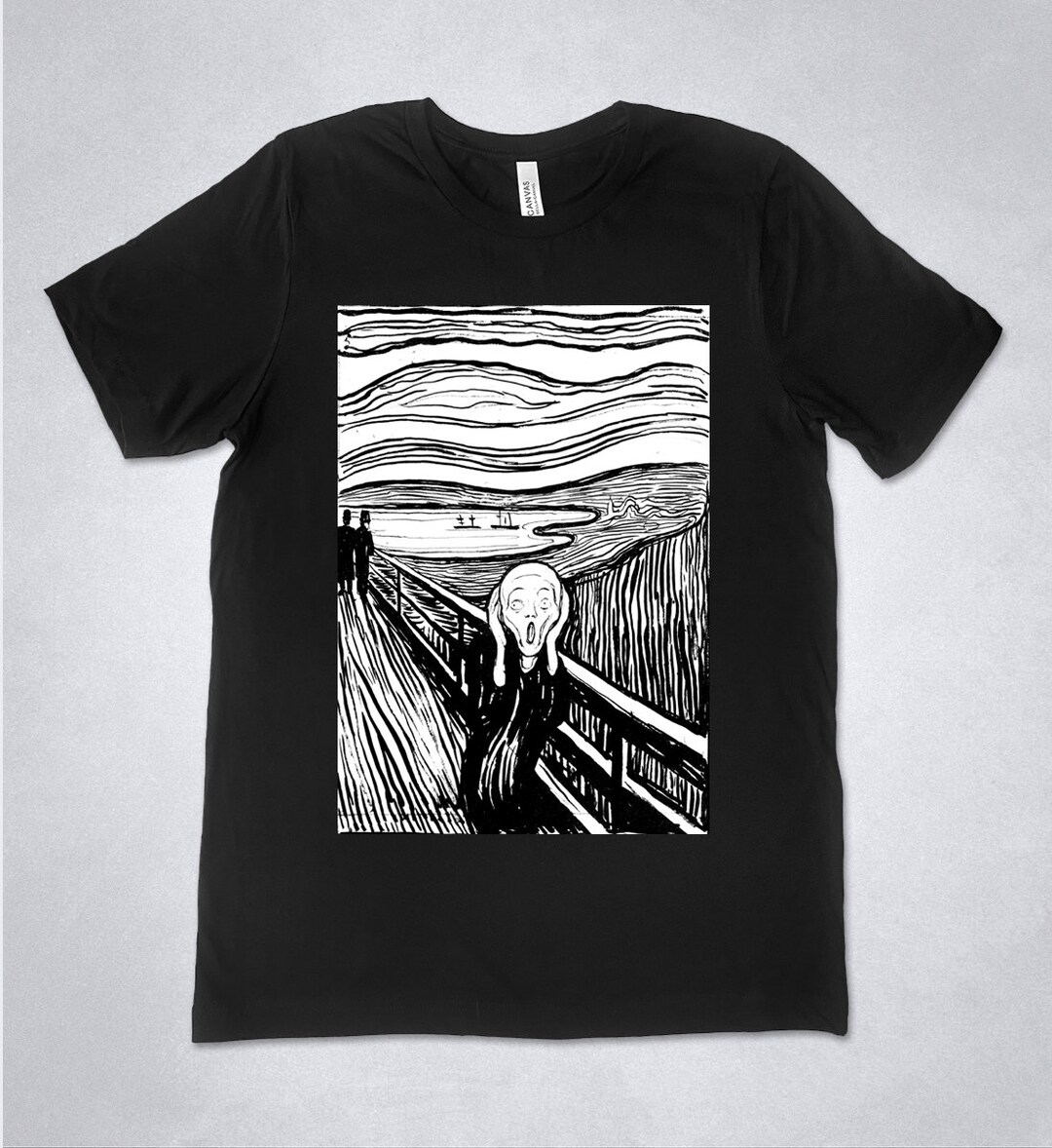 Edvard Munch T Shirt - the Scream 1893 ( Monochromatic ), Munch Art ...