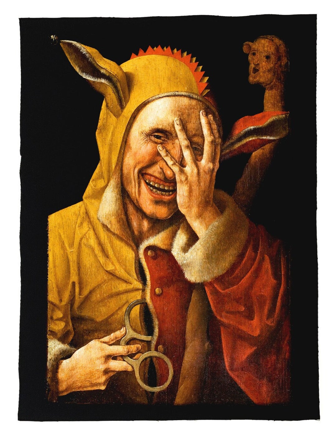 The Laughing Fool Back Patch by Jacob Cornelisz Van Oostsanen, the ...