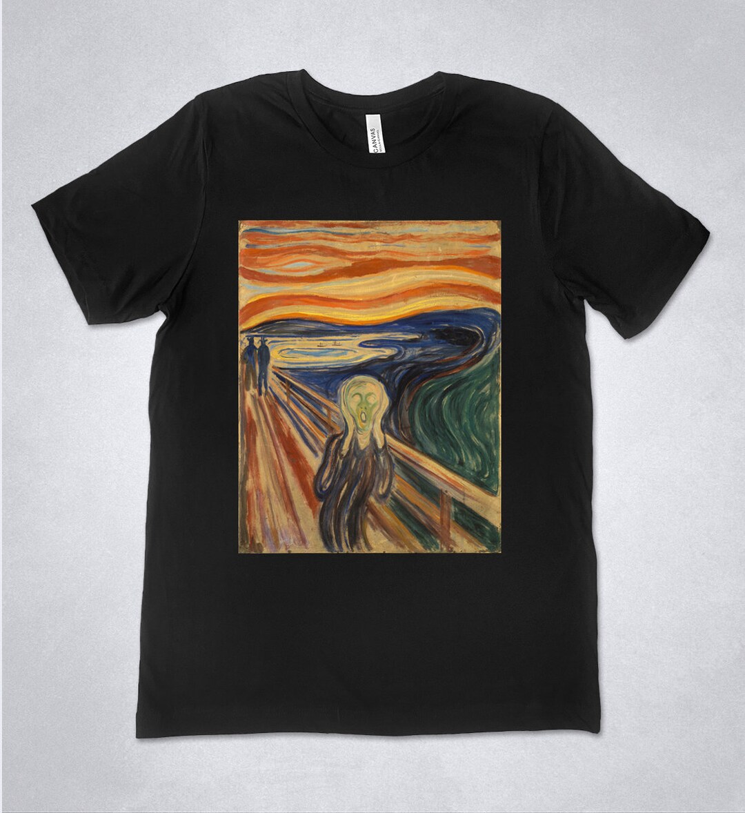 Edvard Munch T-shirt - the Scream 1893 ( in Color ), Munch Art Print ...