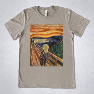Edvard Munch T-shirt - the Scream 1893 ( in Color ), Munch Art Print ...