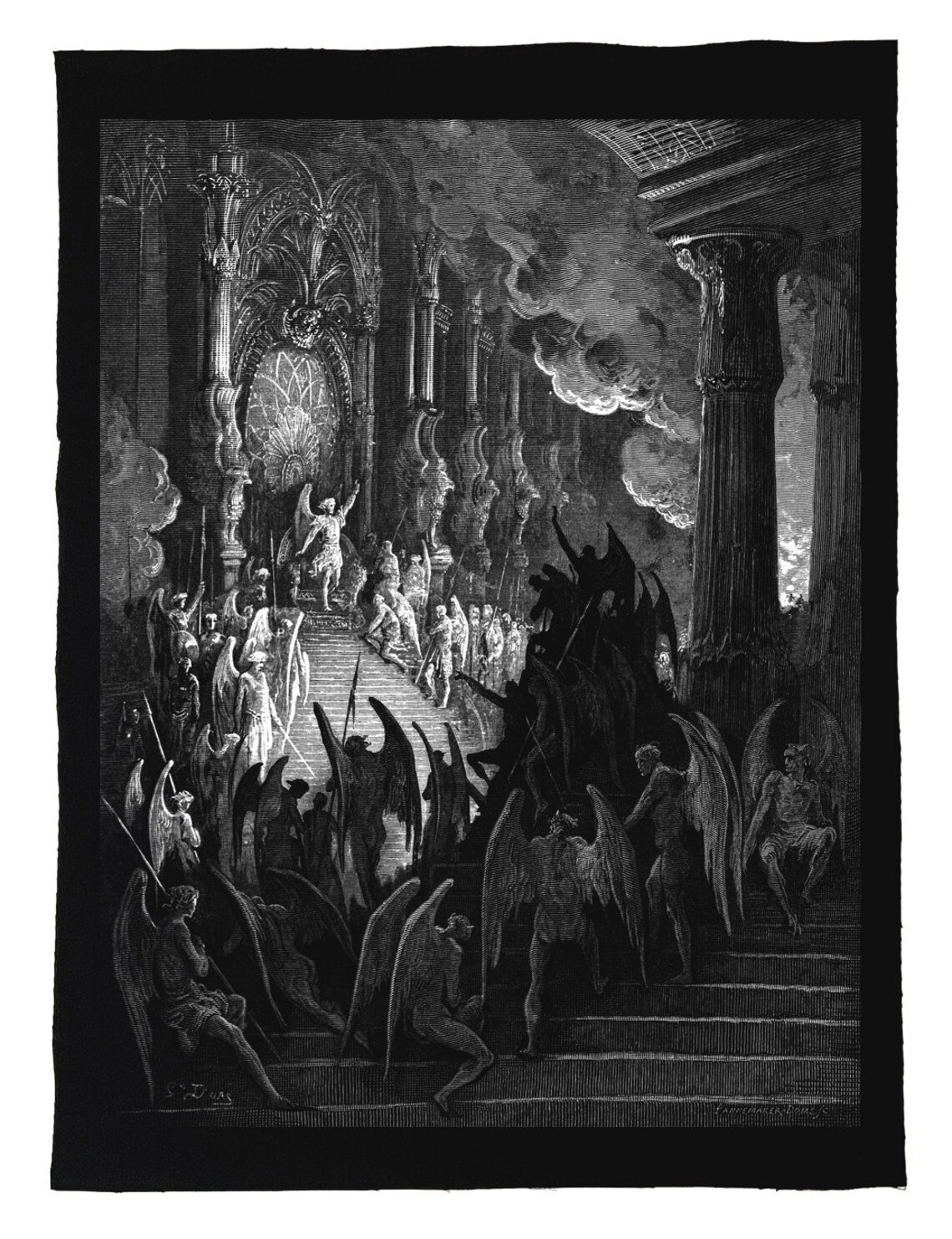 Gustave Dore Back Patch Satan in Council Art Back Patch - Etsy Canada