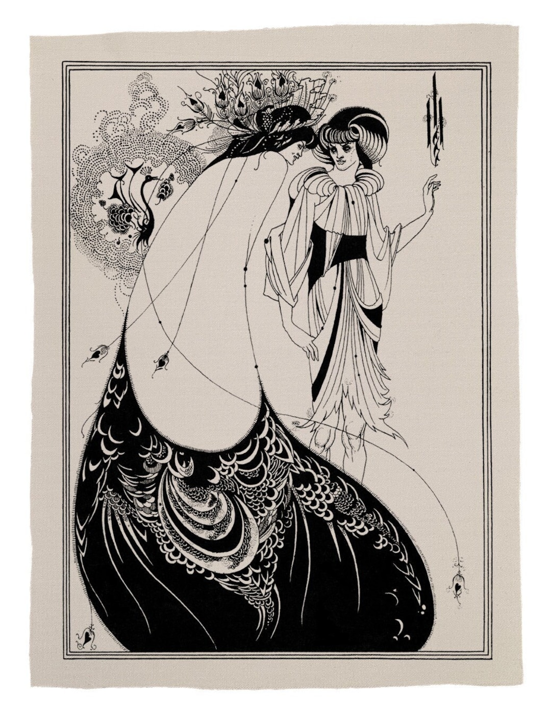 Aubrey Beardsley Back Patch - the Peacock Skirt, Aubrey Beardsley ...