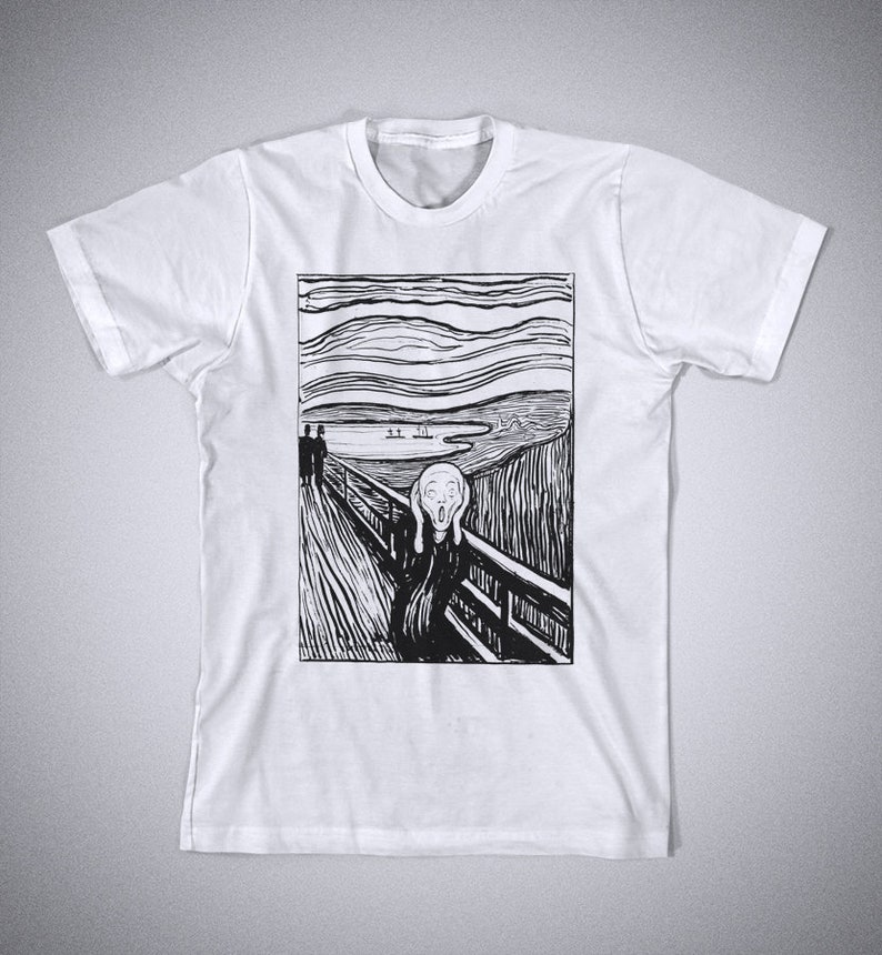 Edvard Munch T Shirt the Scream 1893 Monochromatic - Etsy