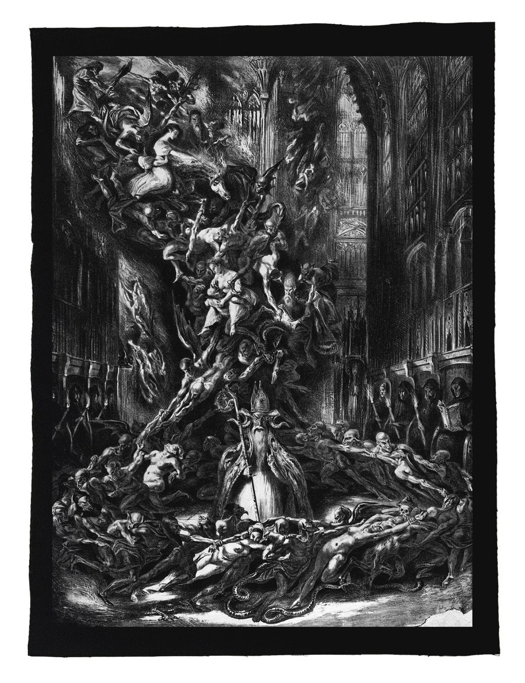 Louis Boulanger - La Ronde Du Sabbat Back Patch, the Round of the ...