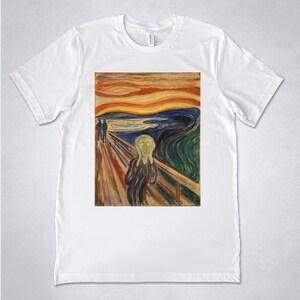Edvard Munch T-shirt - the Scream 1893 ( in Color ), Munch Art Print ...