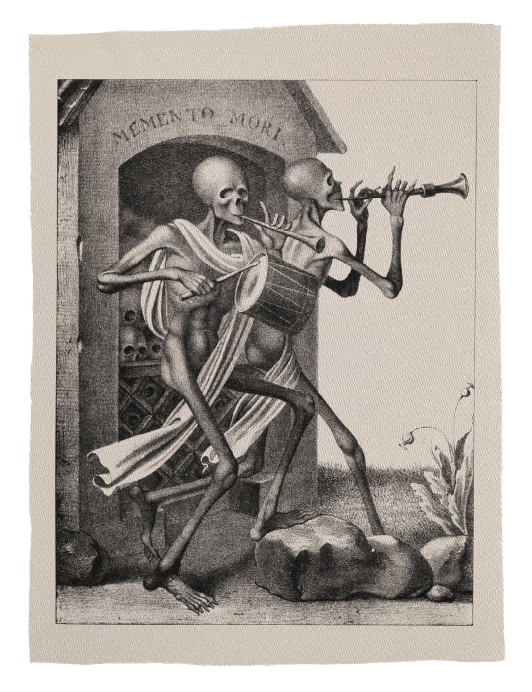 HIERONYMUS HESS Back Patch the Dance of Death, Memento Mori, Skeleton ...