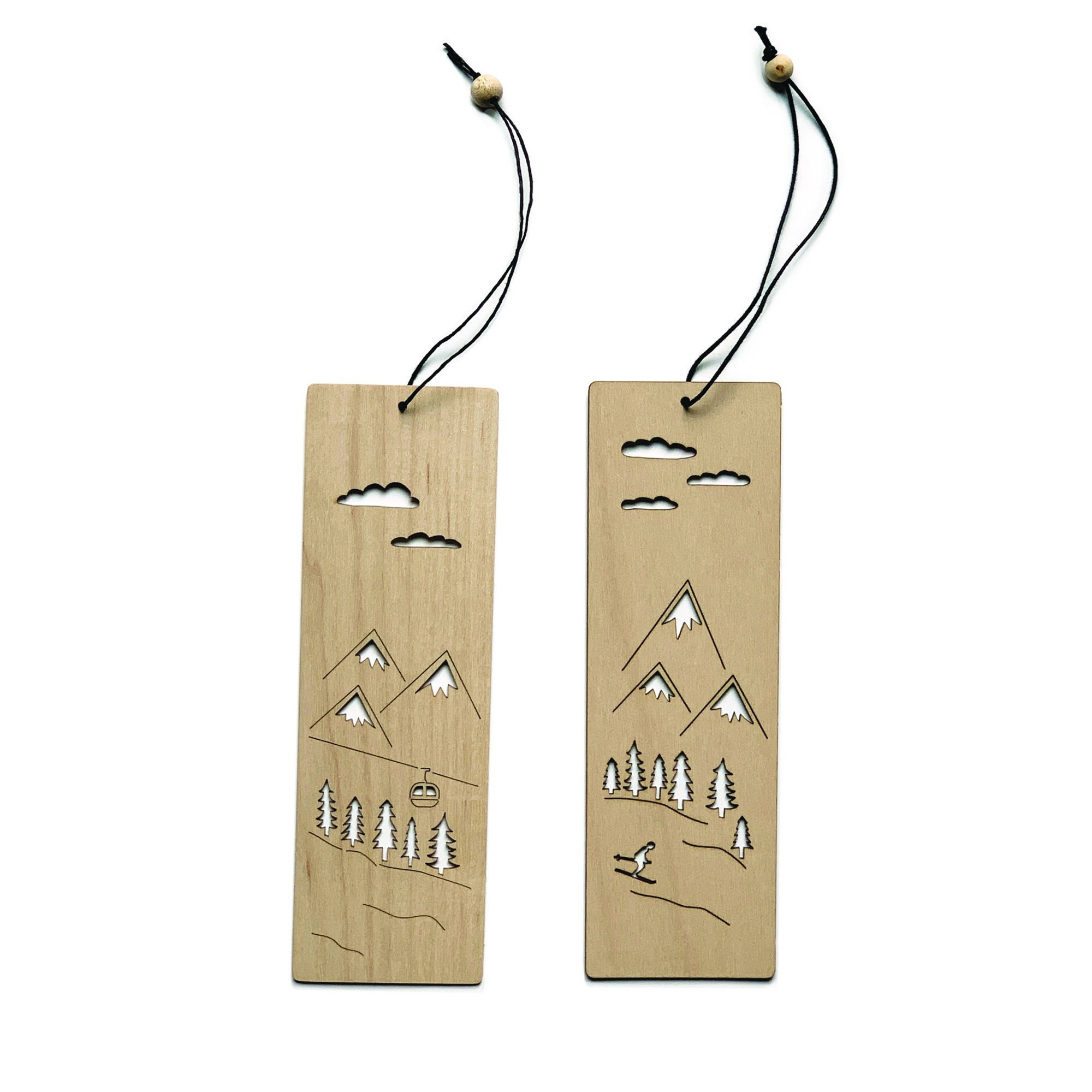Ski Hill Bookmarks Set of 2 - Etsy