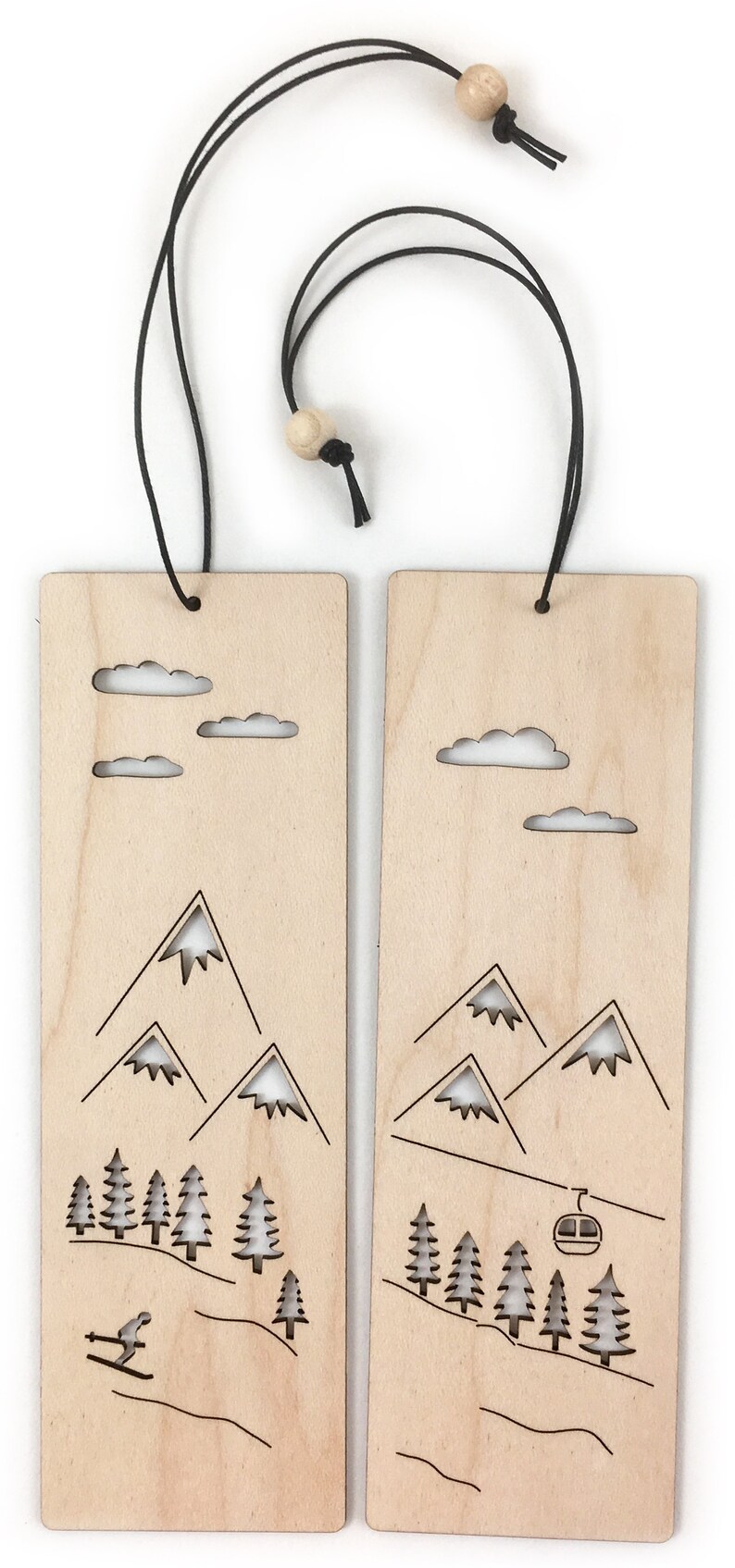 Ski Hill Bookmarks Set of 2 - Etsy