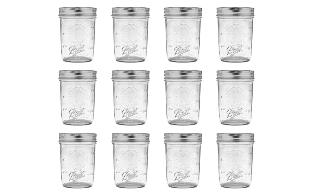 Case of 12 8oz Regular Mouth Mason Jars - Etsy