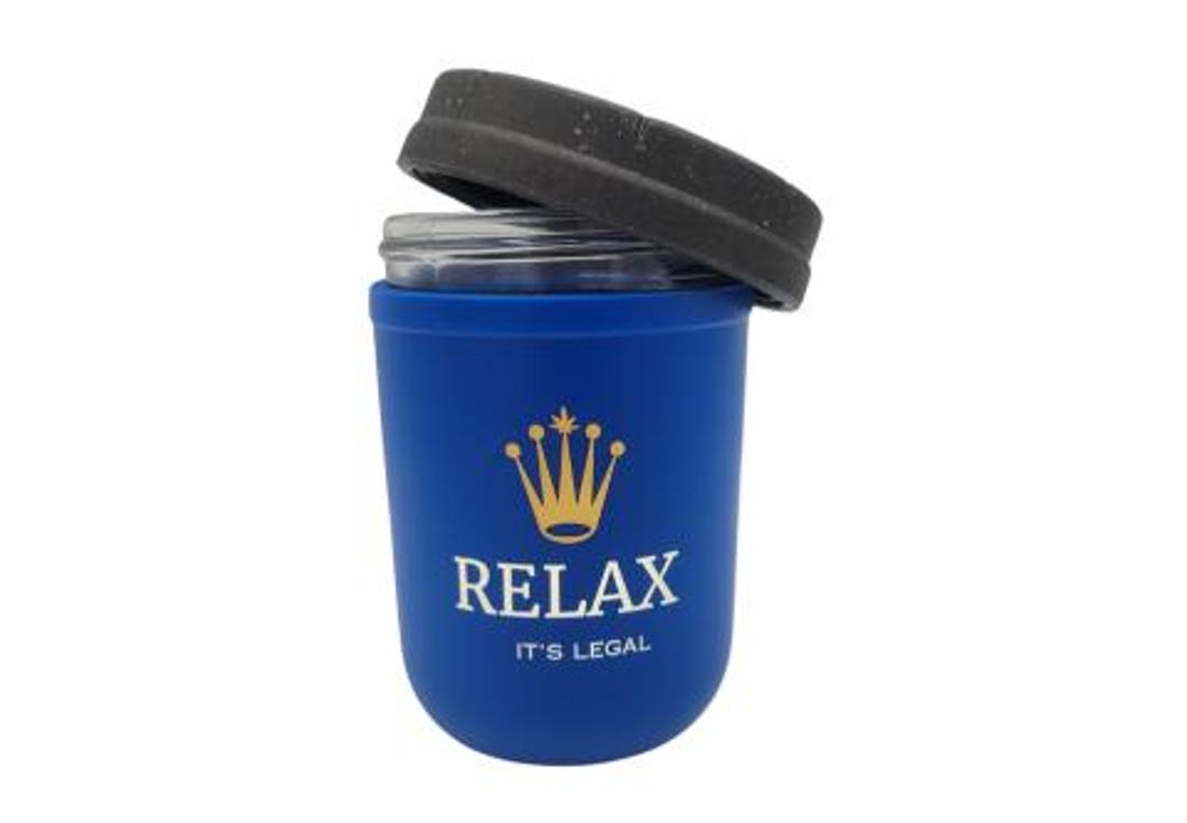 Relax "it's Legal" 8oz Re:stash Jar, Eco-friendly Child-resistant Stash ...